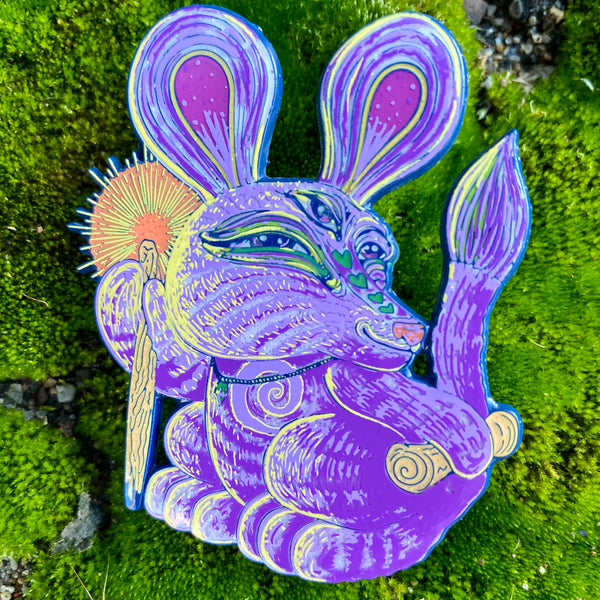 Chris Sukut Wizard Bunny Augmented Reality Pin – Electrifly Co